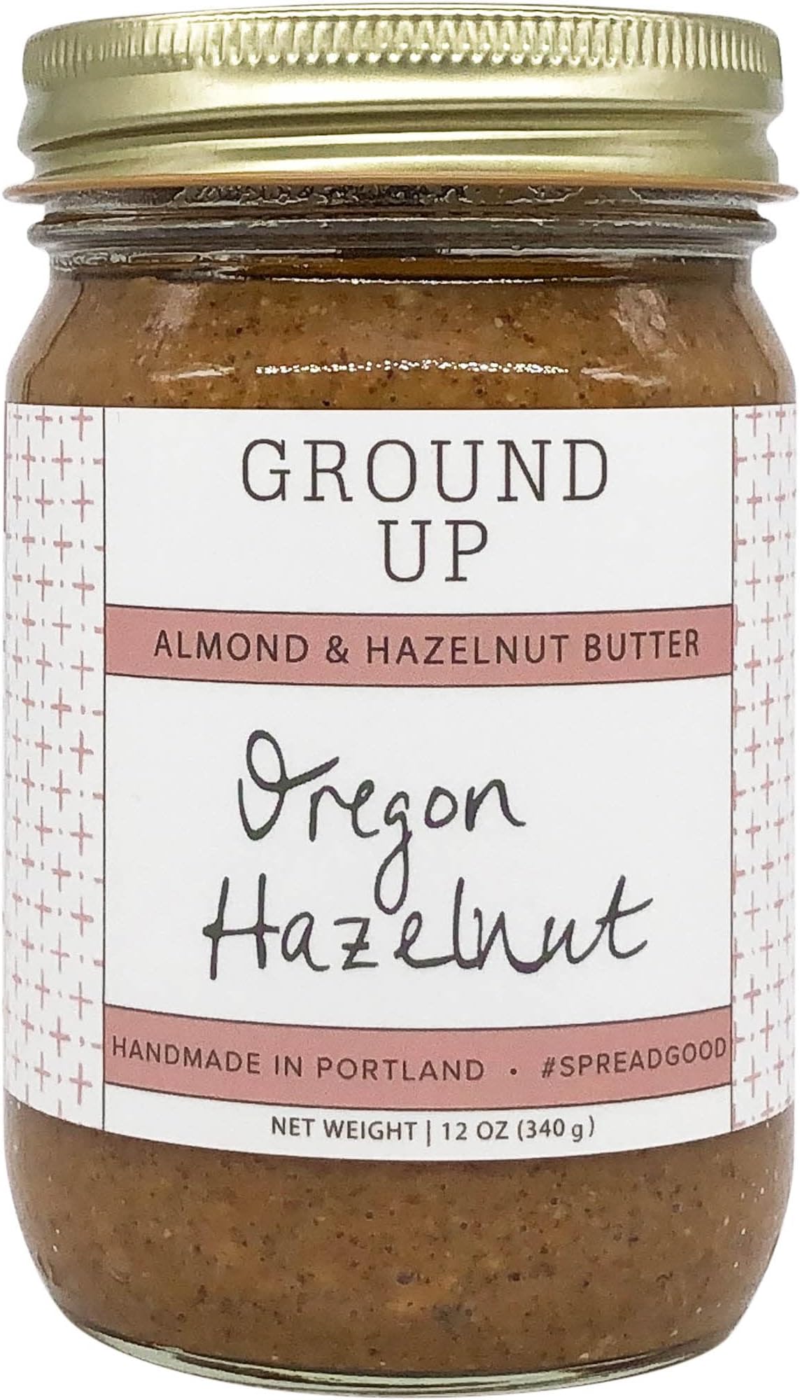 Amazon.com : GROUND UP PDX Nut Butter Almond Oregon Hazelnut, 12 OZ ...