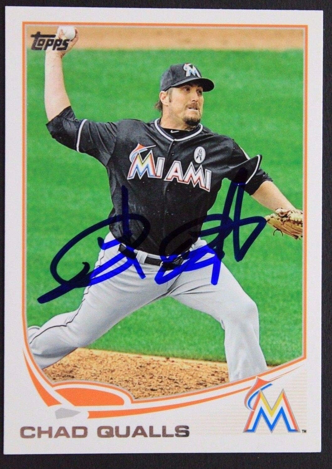 Miami Marlins Chad Qualls Signed 2013 Topps Autograph Card #US3 TOUGH ...