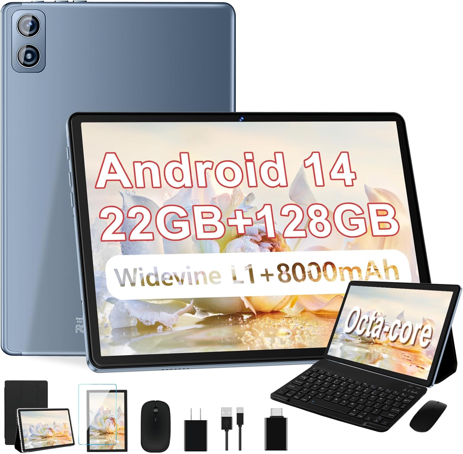 Amazon.com : Dghrti Android 14 Tablet, 22G+128G/1TB Expansion, 10 ...