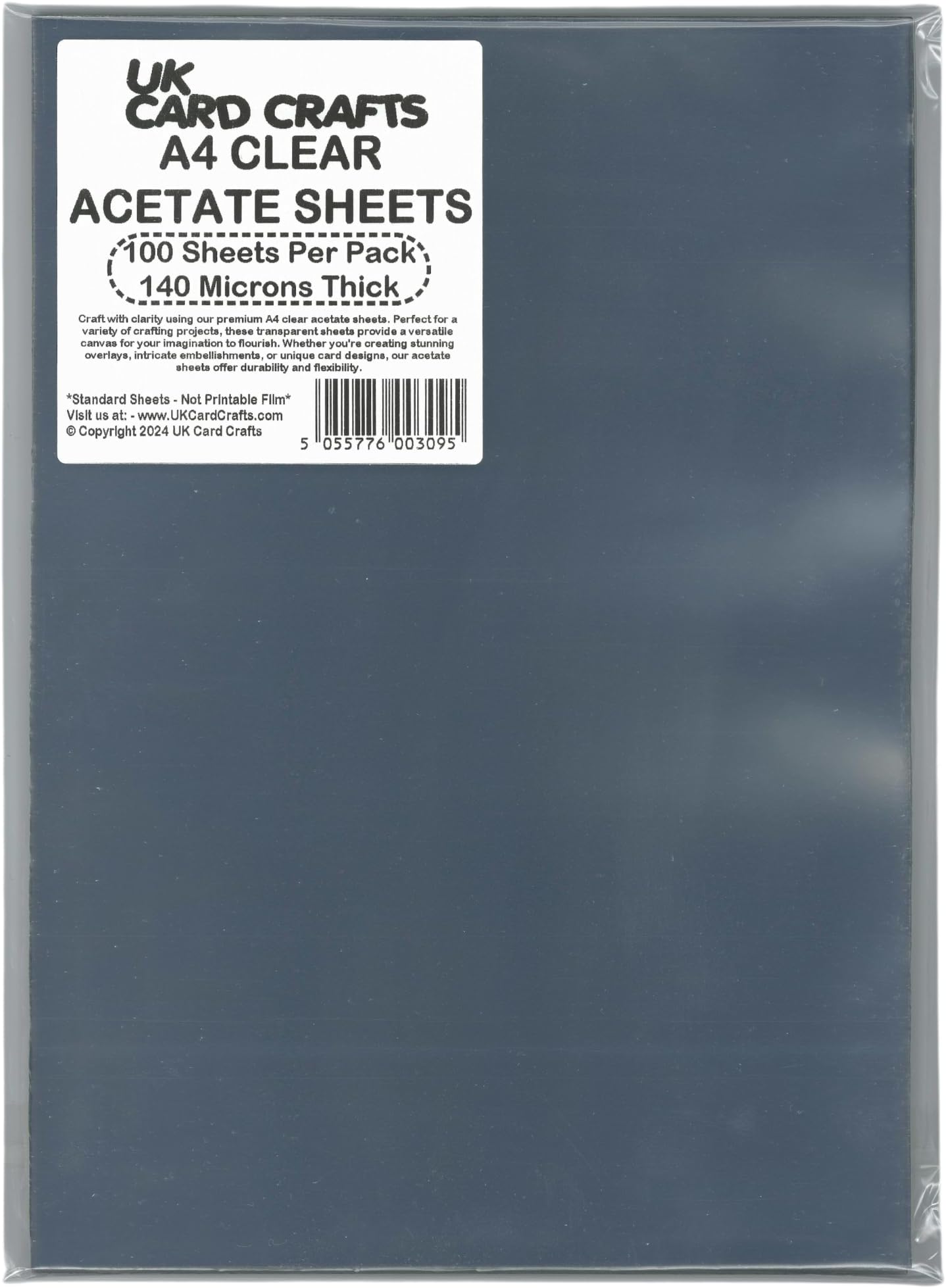 A4 Acetate - 100 Sheets, 140 Micron - Bulk Buy - UK Card Crafts ...