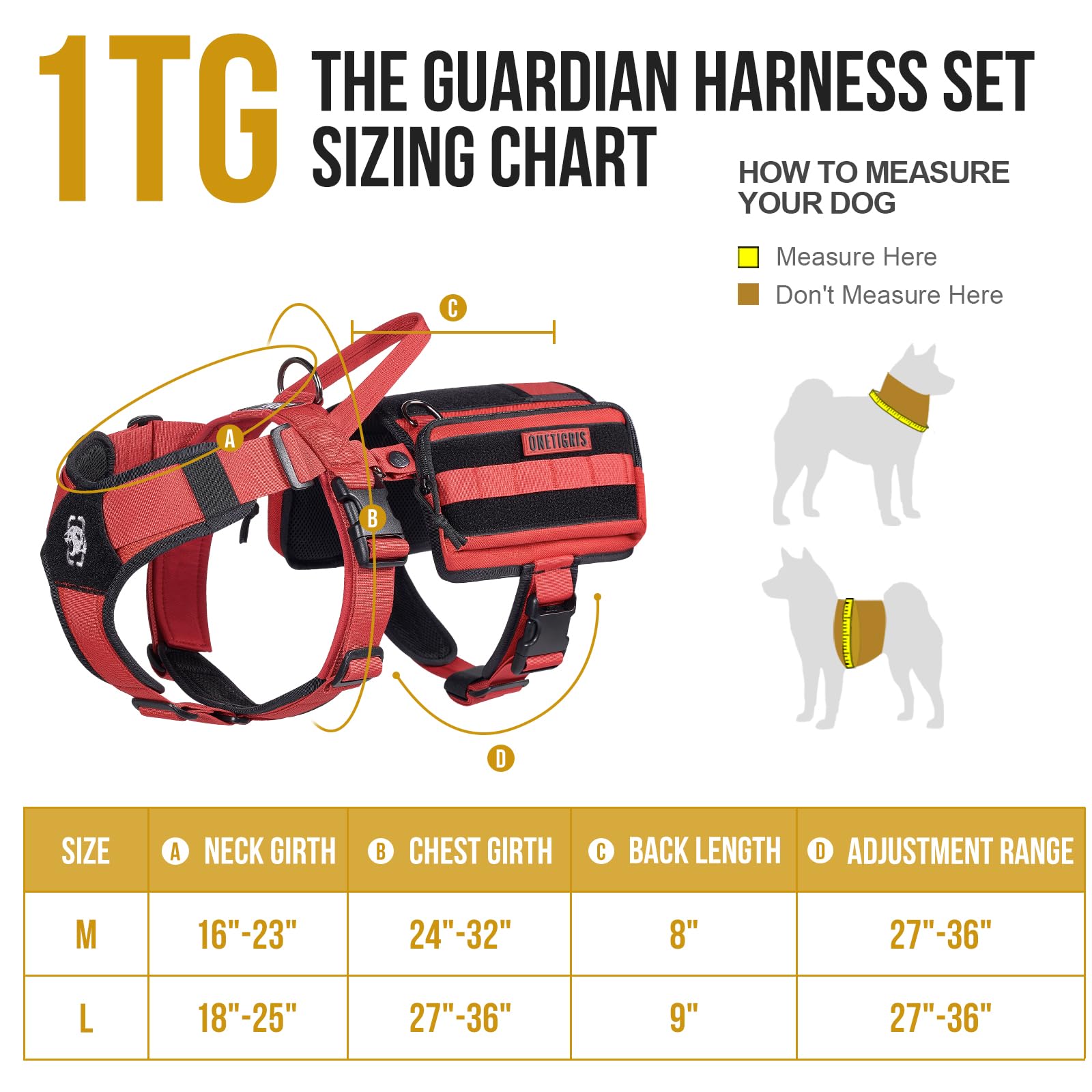 Snapklik.com : OneTigris Service Dog Vest Harness, Service Dog Cape ...