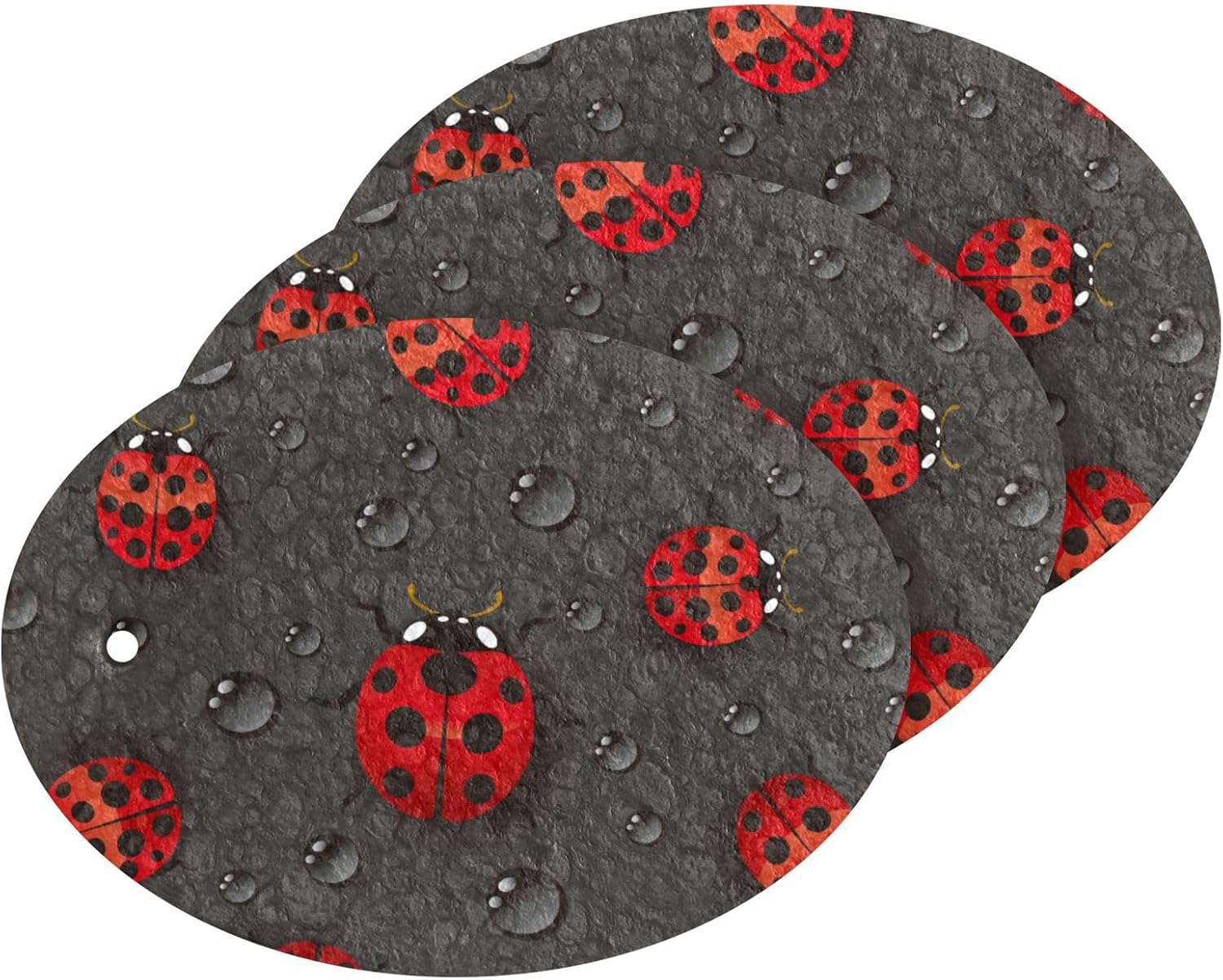 Amazon.com: susiyo Lady-Bugs on Dark Background Scrub Sponges Multi-Use ...