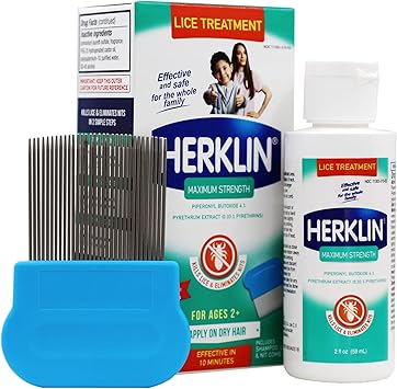 Amazon.com: Herklin Lice Treatment Shampoo, Maximum Strength, Easy to ...