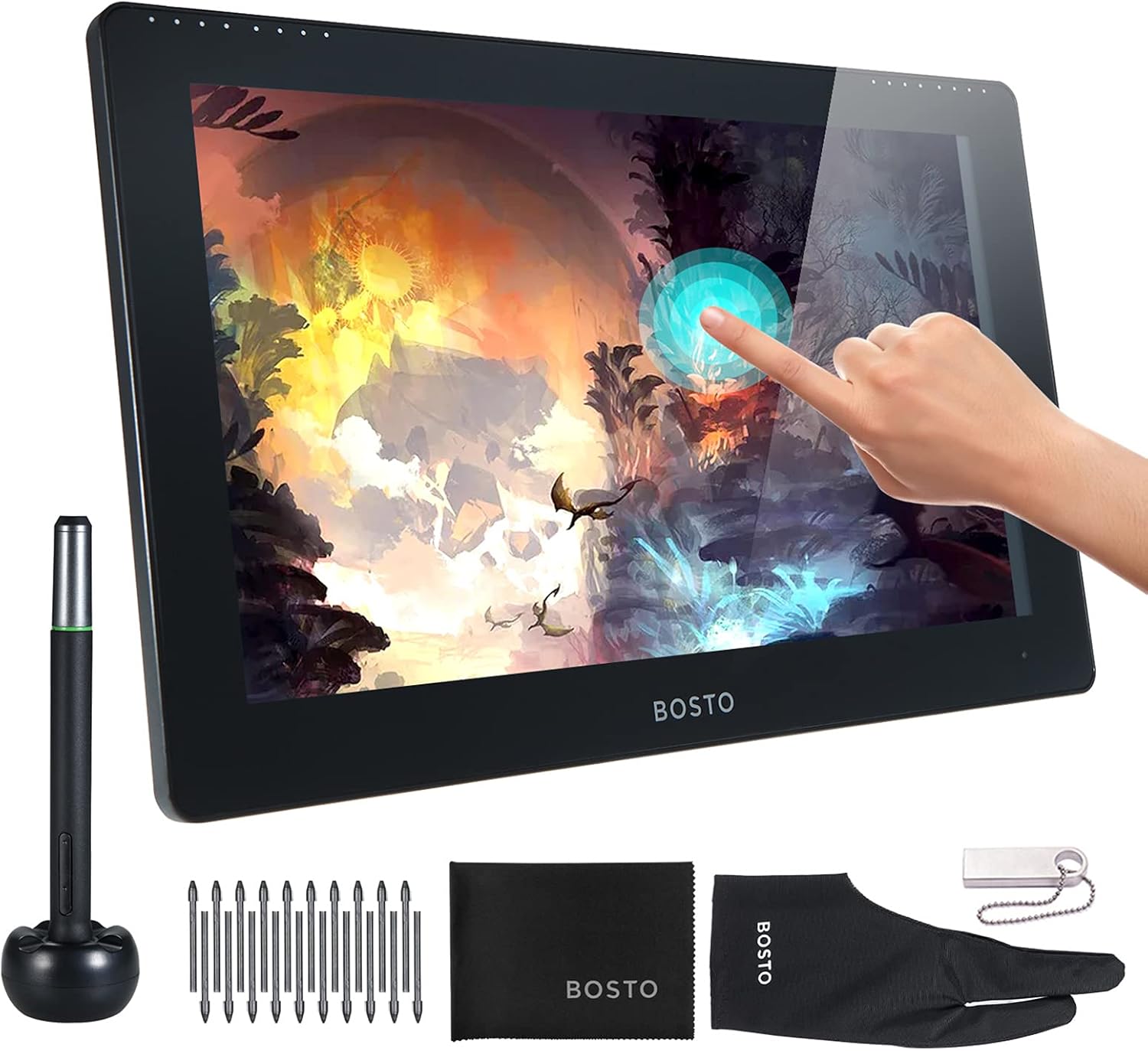 Amazon.com: BOSTO Studio 16HDT 15.6 Inch Portable Graphic Monitor ...