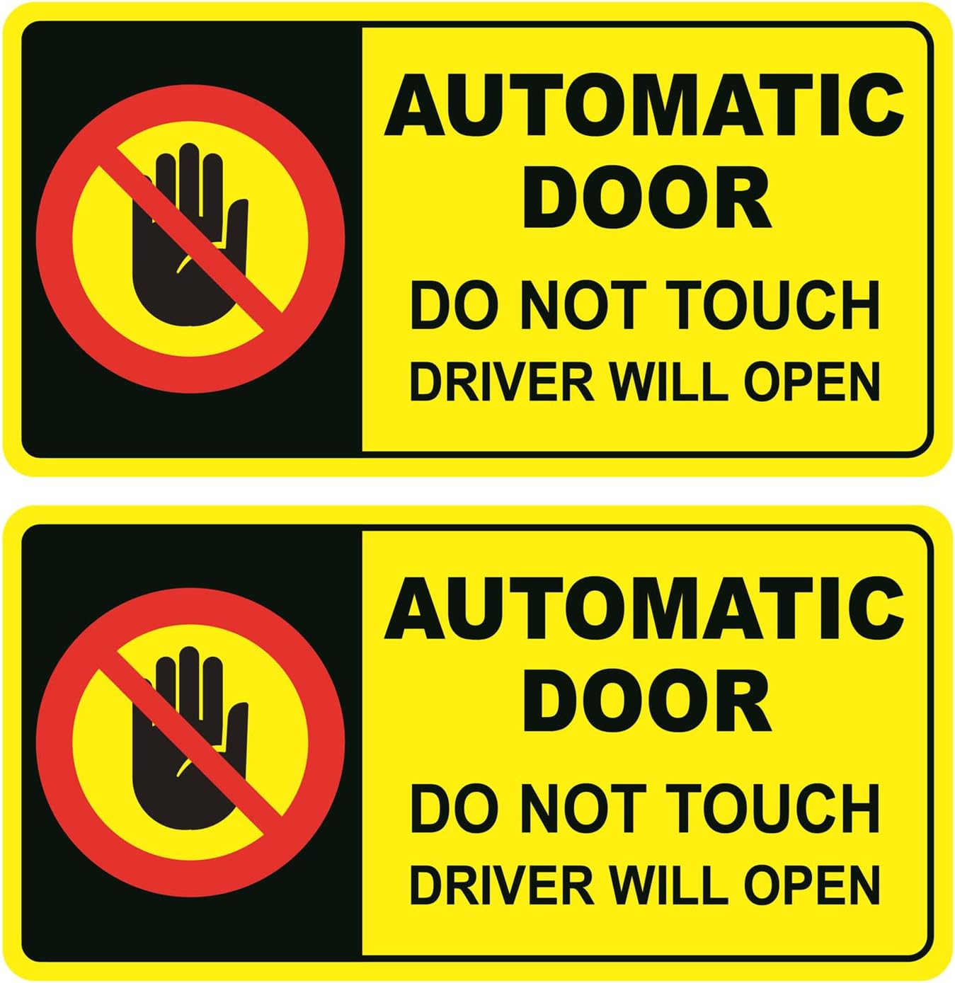 Amazon.com : Automatic Door not Touch Window Sticker, 2x4 inch 10pcs ...