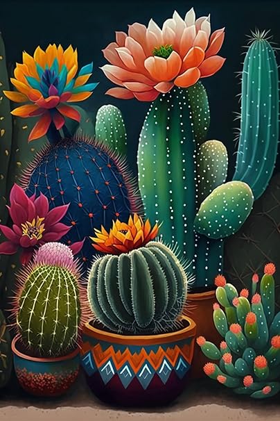 Amazon.com: Unique Wooden Jigsaw Puzzles - Flowering Cactus, 1000 Piece ...