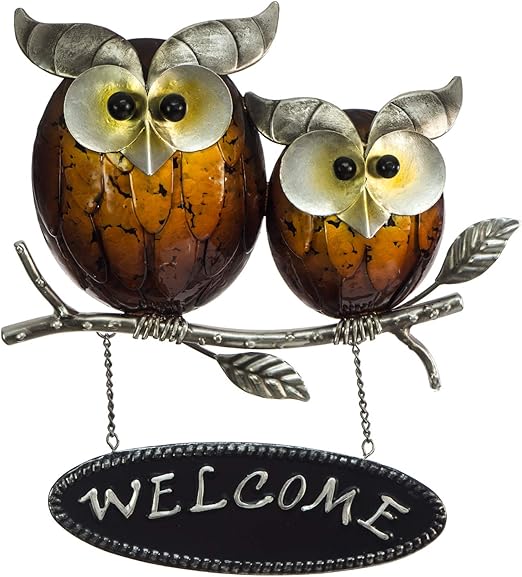 Amazon.com: The Creative Critters -Owl Welcome Sign – 3D Metal Design ...