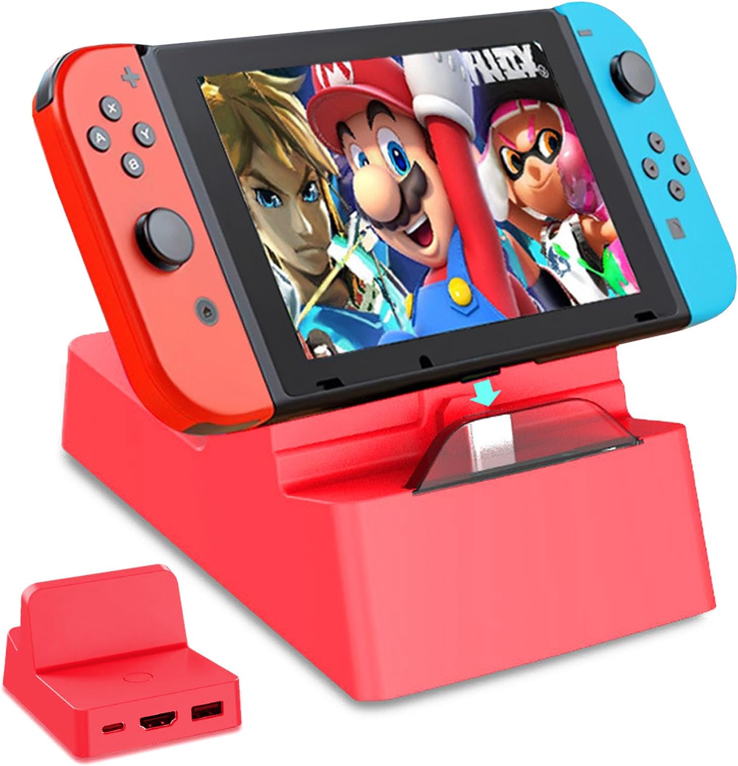 IRUEJFSR-Base de Repuesto para Nintendo Switch, Adaptador HD 4K, USB3.0 ...