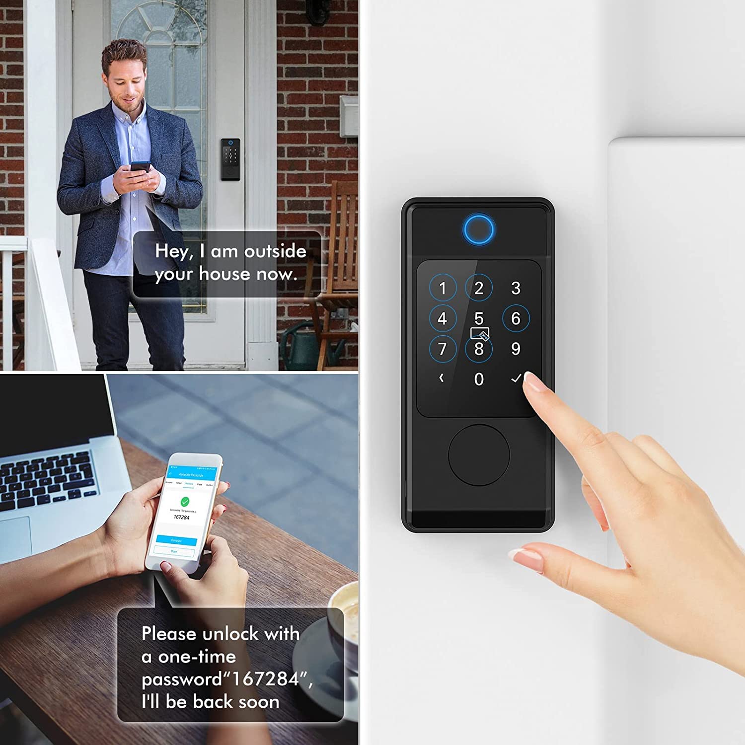 Smart Locks for Front Door, Miuedo Electronic Fingerprint Door Locks ...