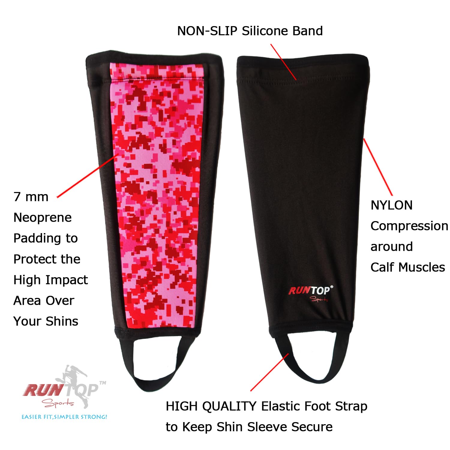 Snapklik.com : RUNTOP Shin Sleeves Guards For Rope Climbing Deadlifting ...