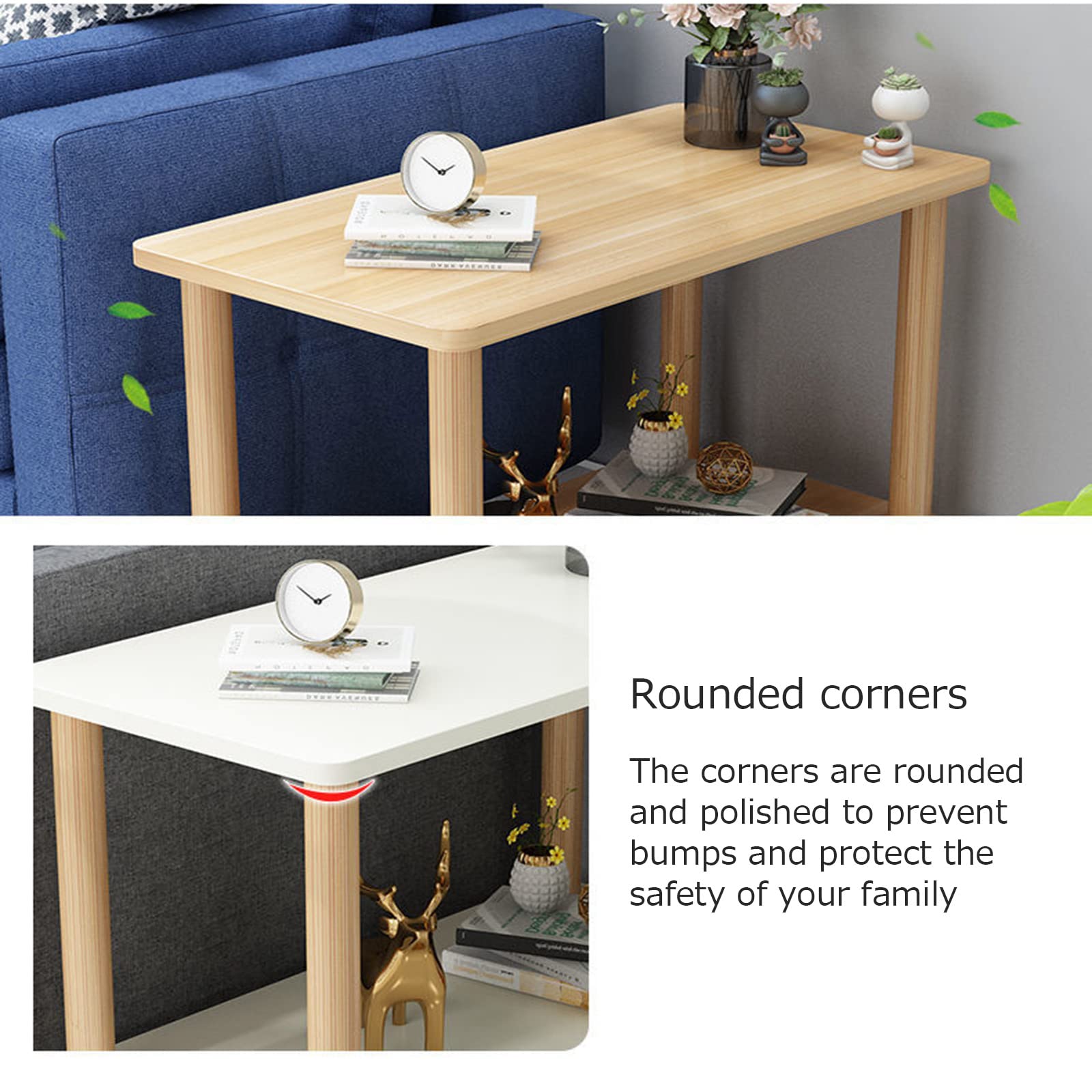 Masa de cafea, Walalla, MDF/Lemn, Alb/Natural - eMAG.ro