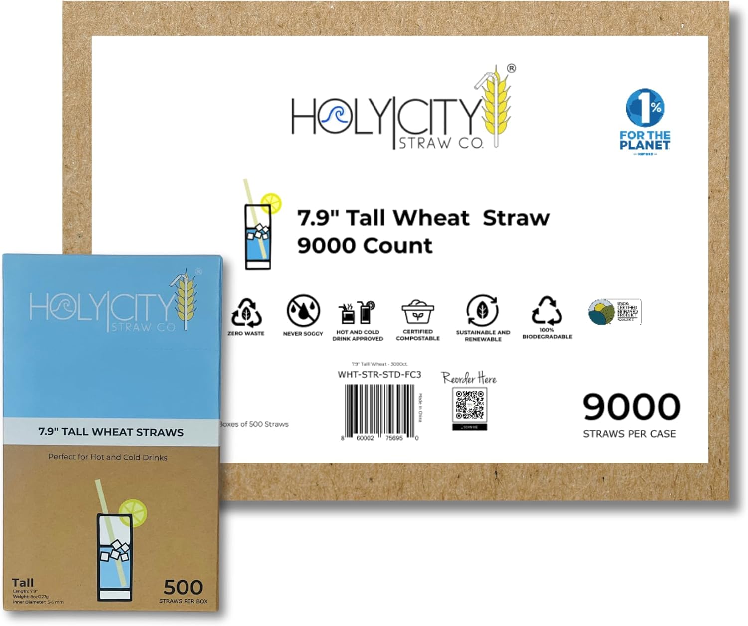Amazon.com: Holy City Straw Co. Premium Tall Wheat Stem Straws | 9000ct ...