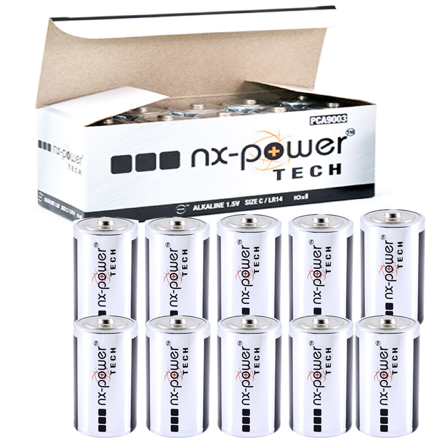 NX Power Size C Batteries Mono LR14 Industrial Alkaline Battery High ...