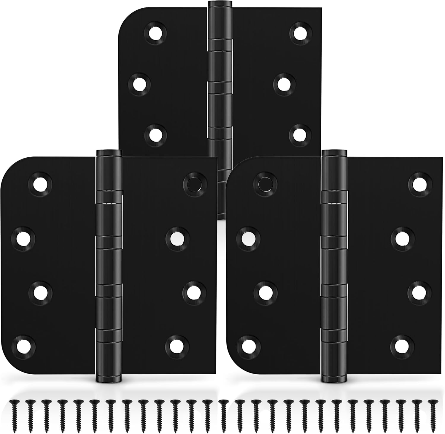 KOLET Ball Bearing Door Hinges, 4 x 4 Inches Door Hinges, Square and 5/ ...