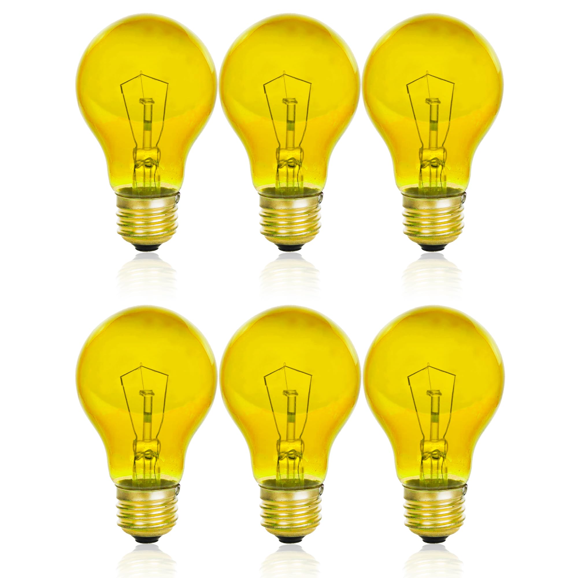 Mandala Crafts Clear 25 Watt Yellow Light Bulbs E26 Medium Base 120V ...