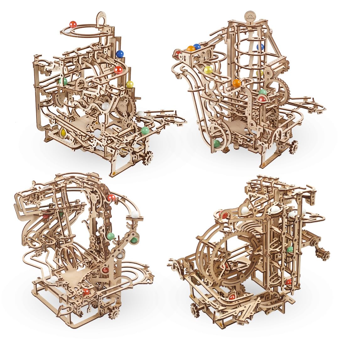 Amazon.com: UGEARS Bundles Marble Run Holiday Set Wooden Marble Run Kit ...