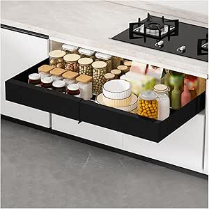 Amazon.com: ZFUCMAYL Pull Out Cabinet Organizer.Adjustable Width ...