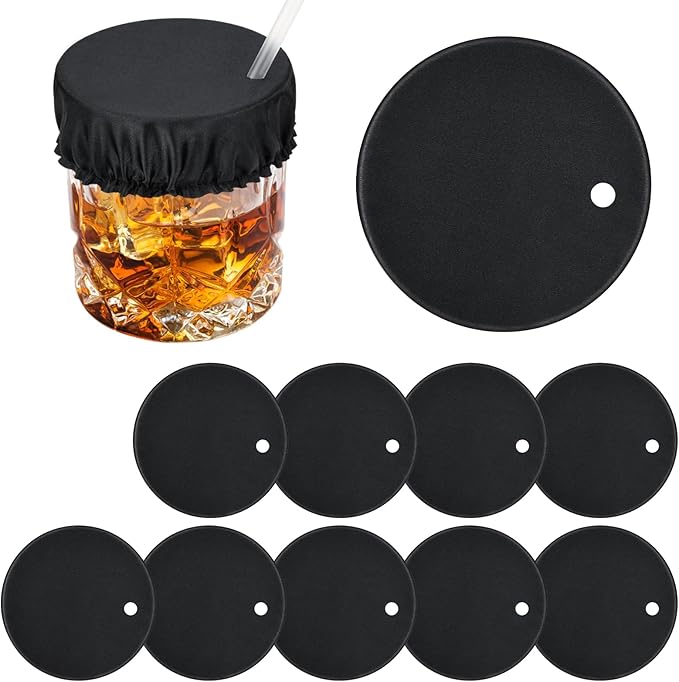 Amazon.com | 10-Pack Drink Cover Scrunchie, Reusable Cap Scrunchie ...