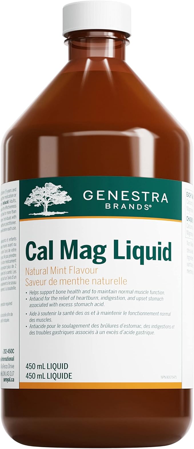 Genestra Brands - Cal Mag Liquid - Calcium-Magnesium Supplement - 450 ...
