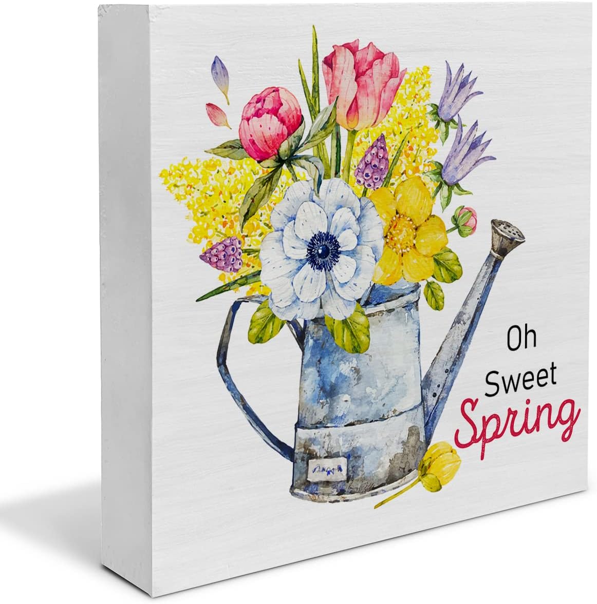 Amazon.com: Oh Sweet Spring Wooden Box Sign Farmhouse Spring Wood Box ...