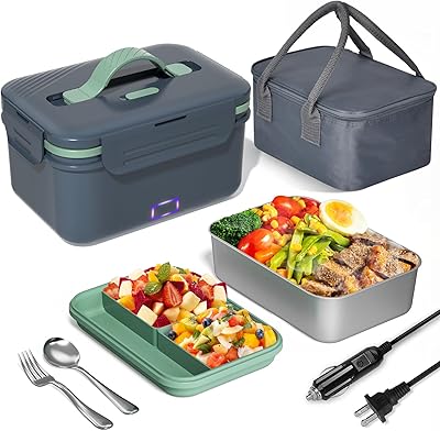 Portable Self-Cooking Electric Lunch Box, Mini Rice Cooker, 2 Layers, 4 ...