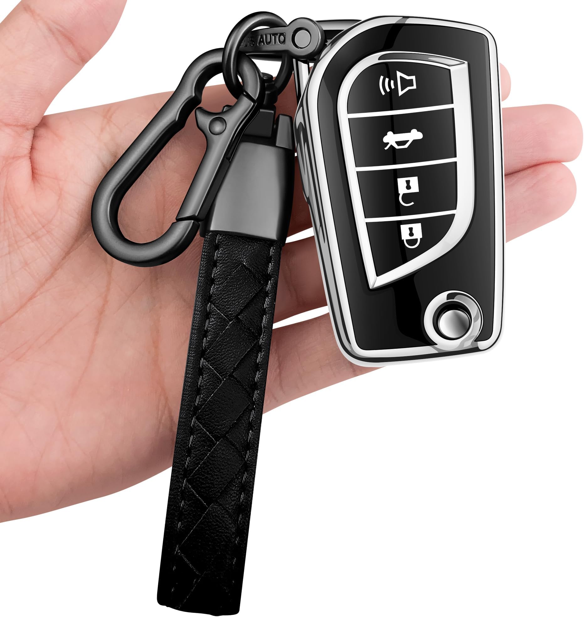 Amazon.com: Sindeda for Toyota Key Fob Cover with Keychain Soft Full ...