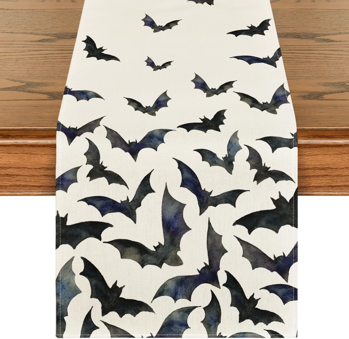 Amazon.com: Artoid Mode Silhouette Black Bats Halloween Table Runner ...