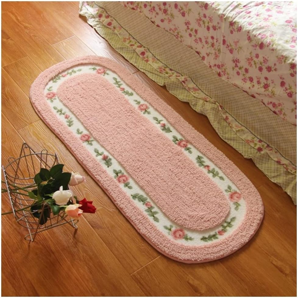 Amazon.com: BOOMLATU Luxury Rose Flower Area Rugs with Two Cute Girls ...