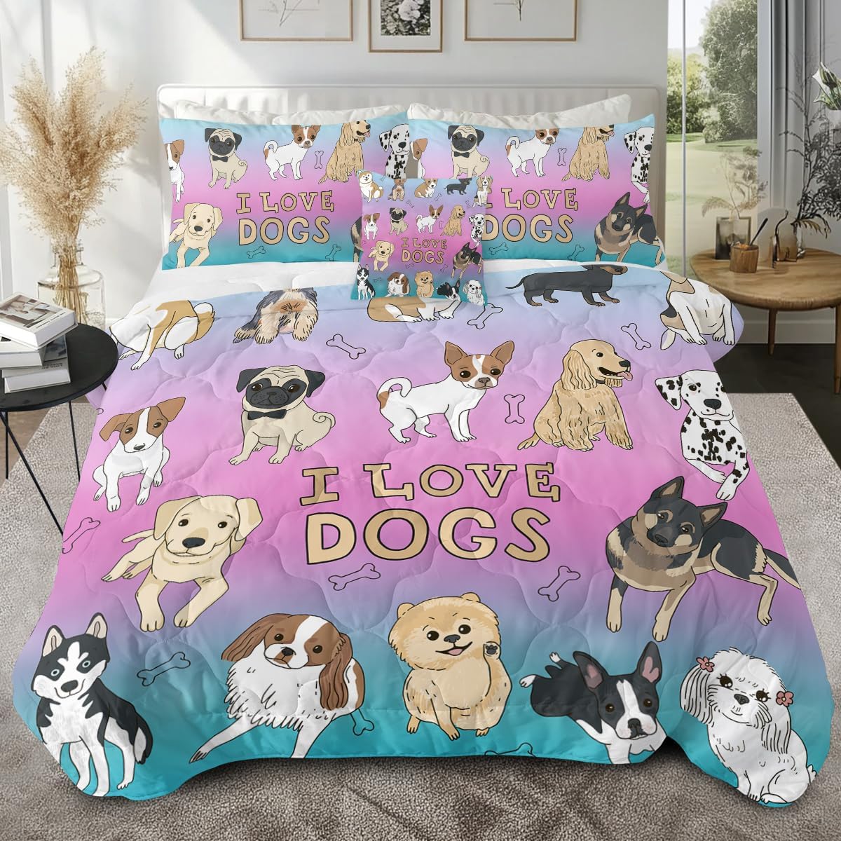 Amazon.com: Sleepwish Dog Bone Print Comforter Set Puppy Bedding Set ...