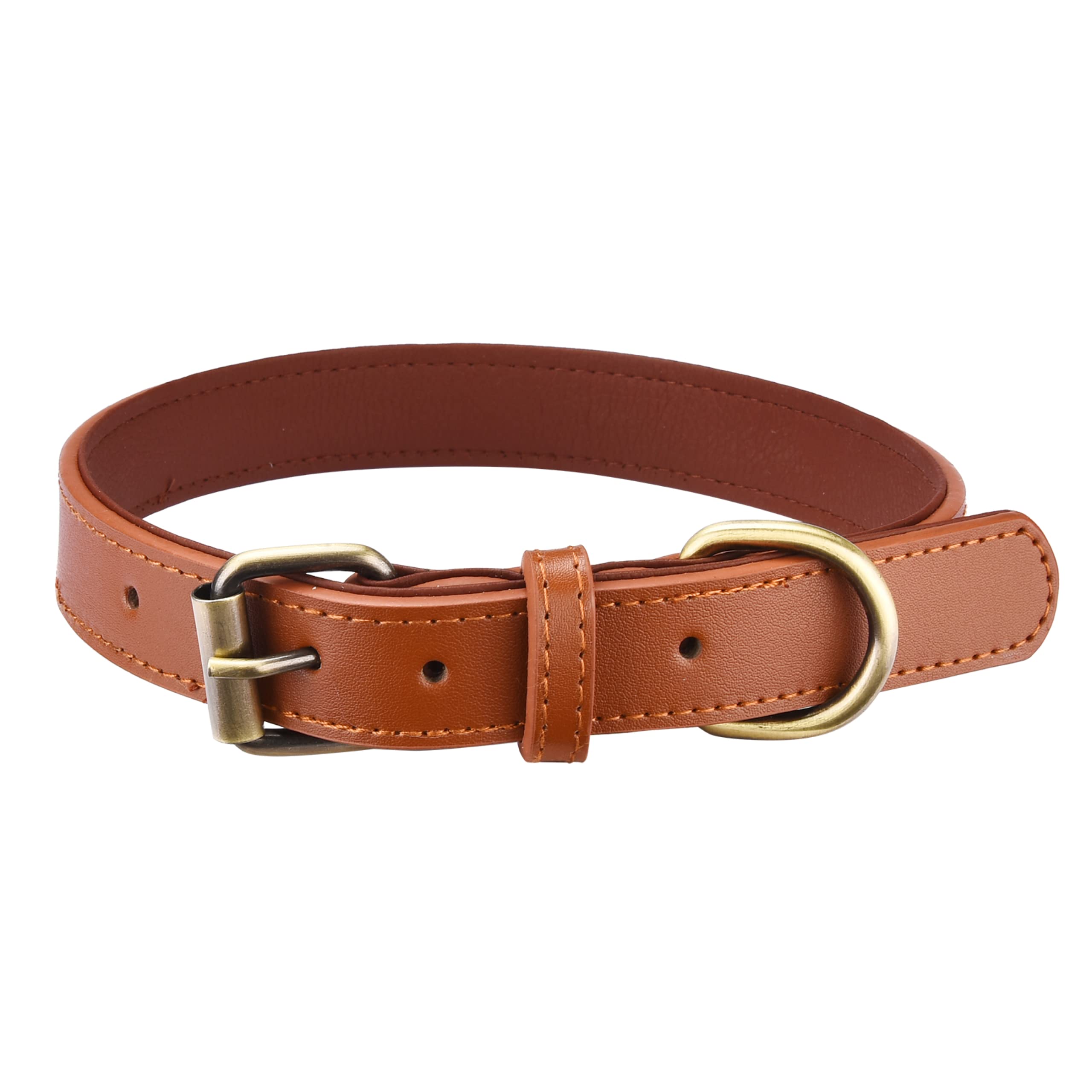Black Rhino Brown Leather Collars for Dogs - Adjustable Heavy Duty Dog ...