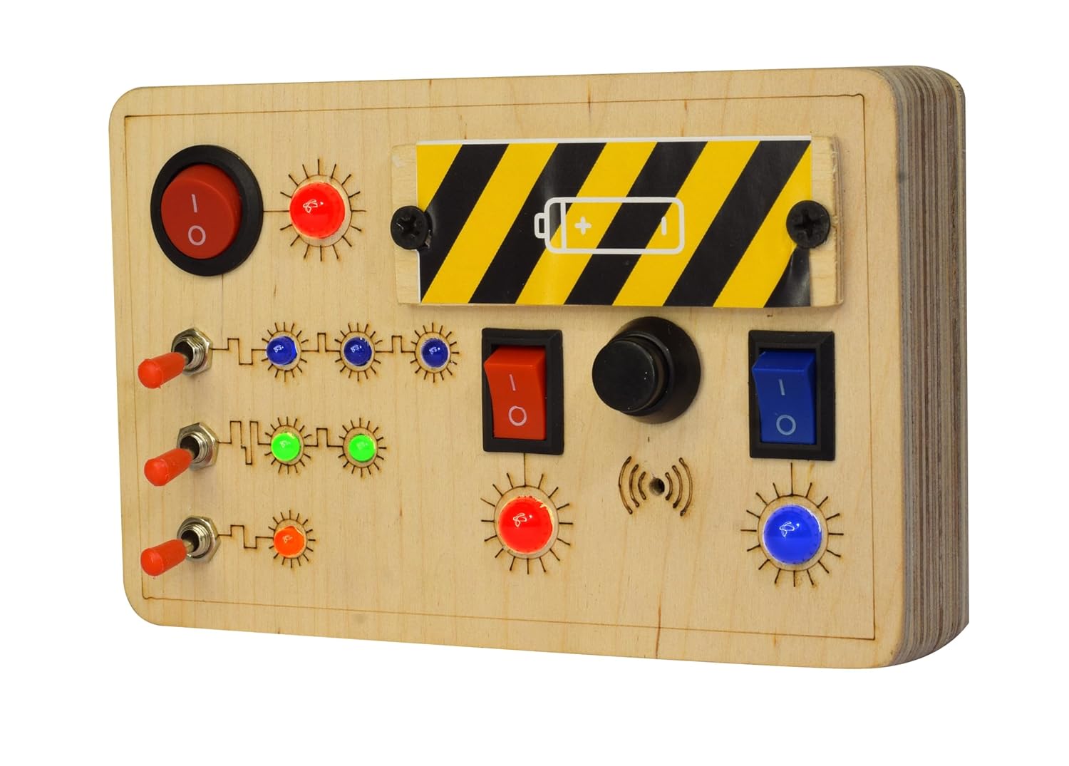 Buy Clapstore LED Light Switch Busy Board Montessori Toy with Button ...