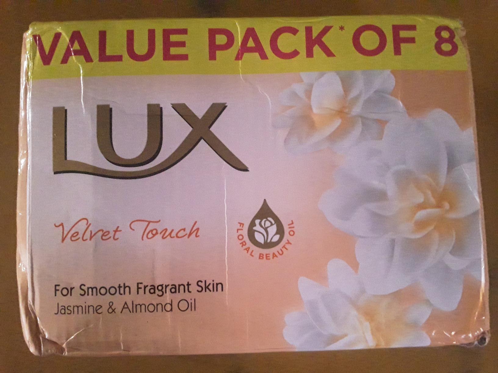 Buy LUX Velvet Touch Jasmine and Almond Oil Soap Bar, 150 g (Pack of 8 ...
