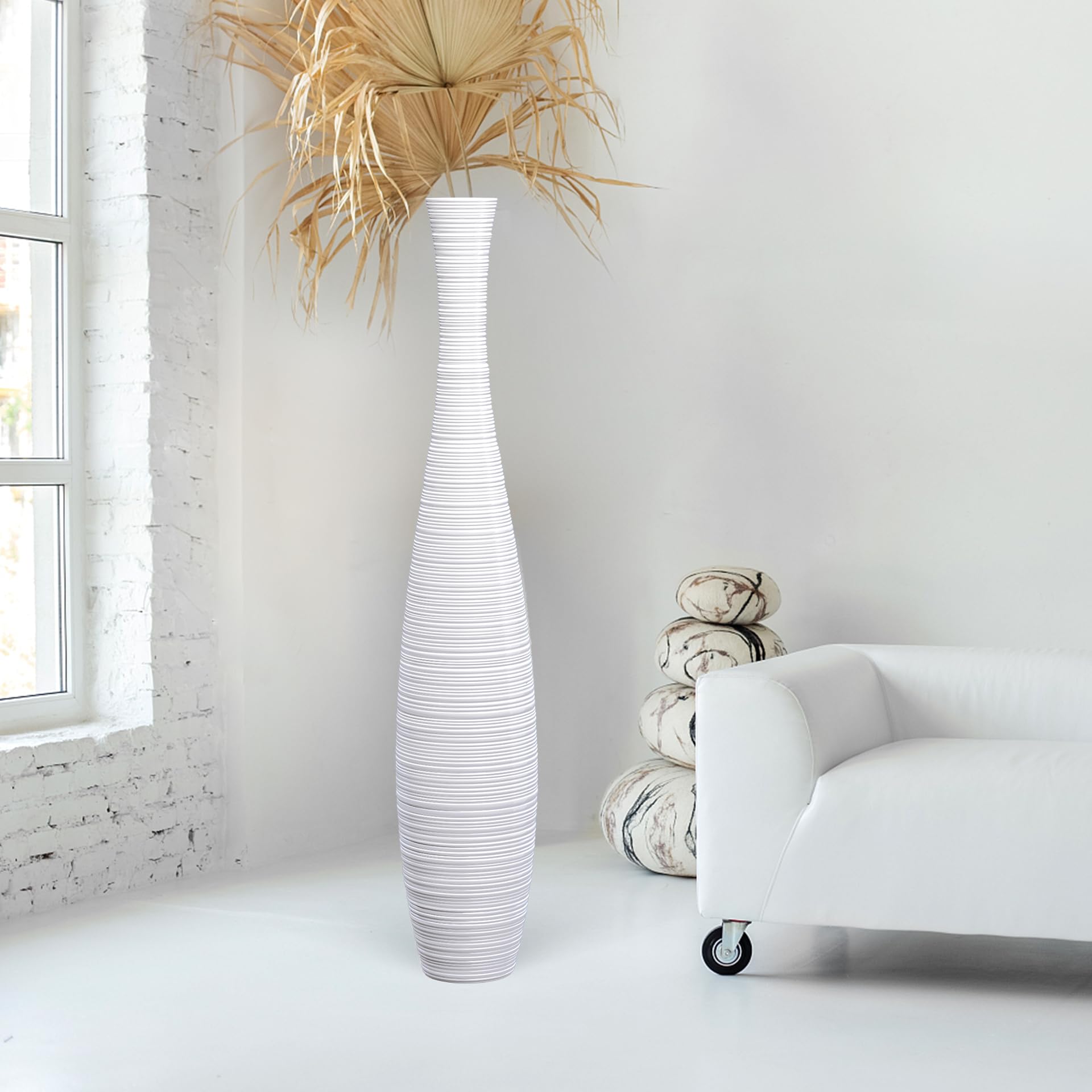Tall Floor Vase, Large Resin Floor Vase, Sturdy, Luxury, Textured ...