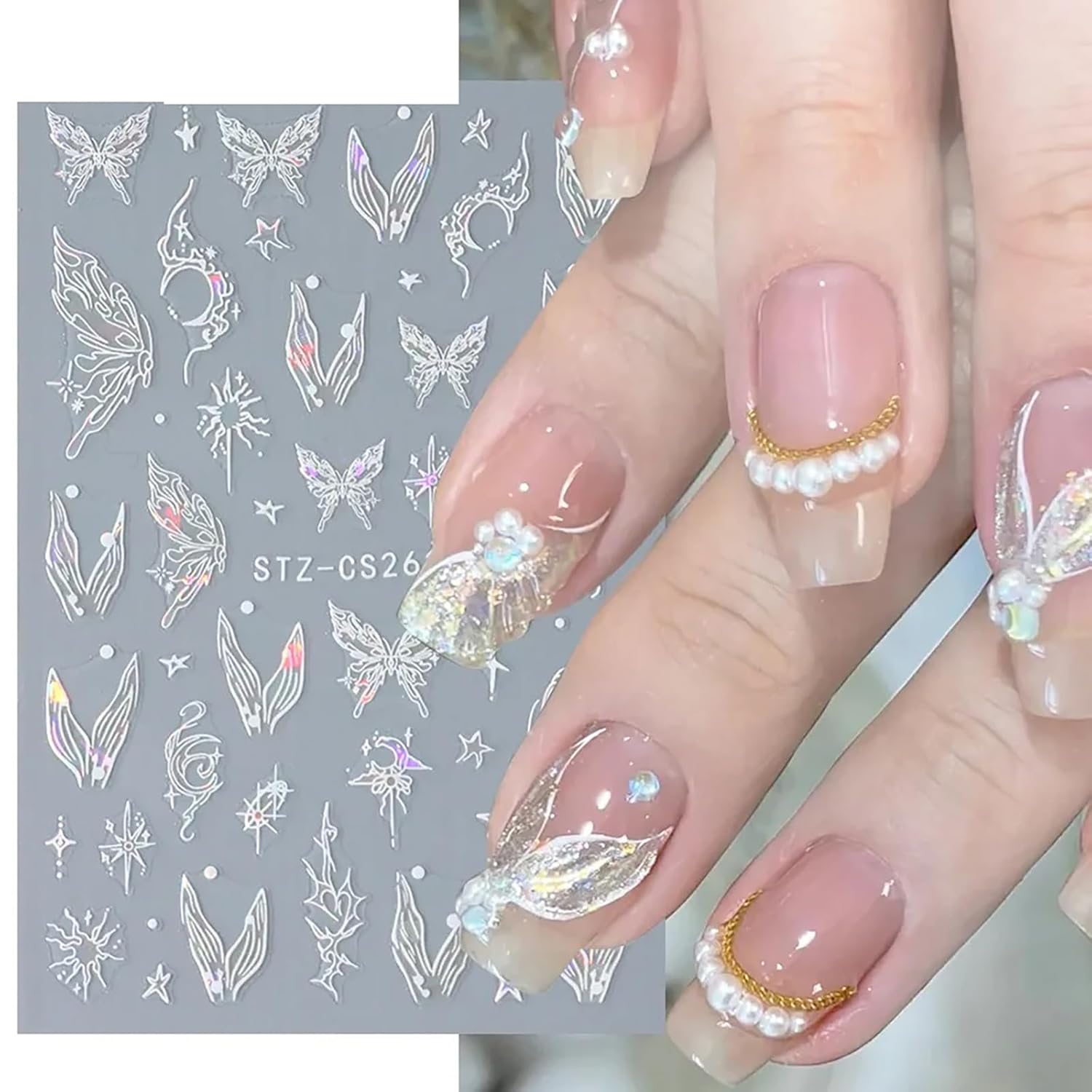Amazon.com: 30 Sheets Cute Nail Stickers for Nail Art, Cute Nail Decals ...