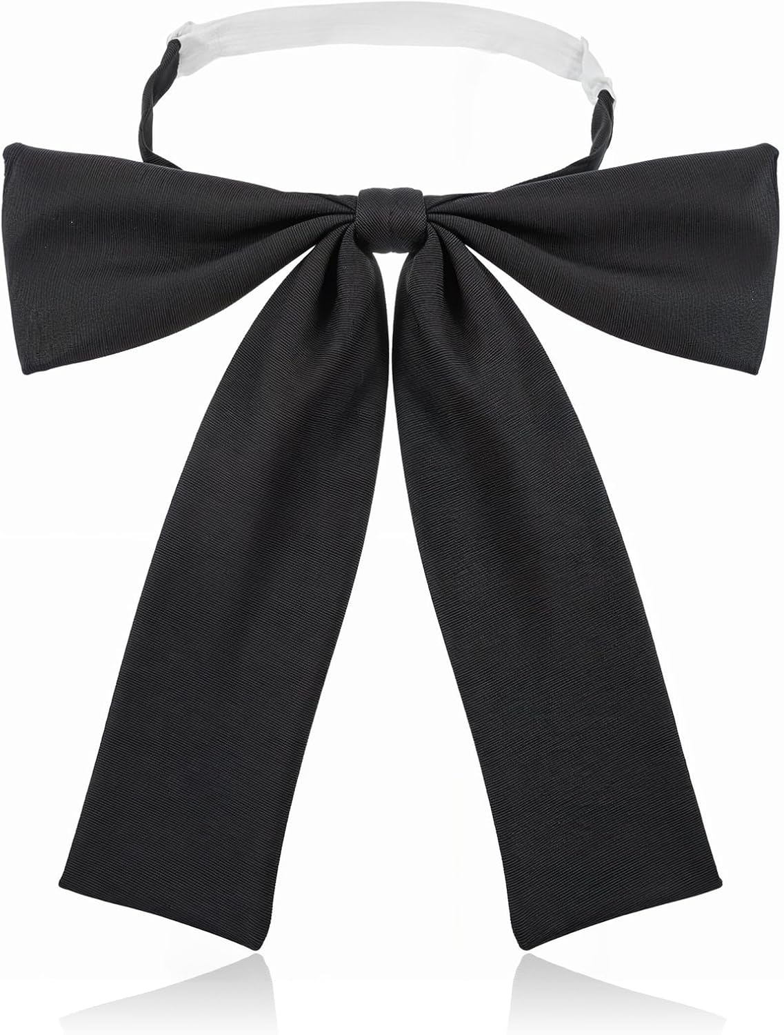 Qulkws Bowtie Western Bow Ties for Men Women Black Satin Ribbon Bow Tie ...