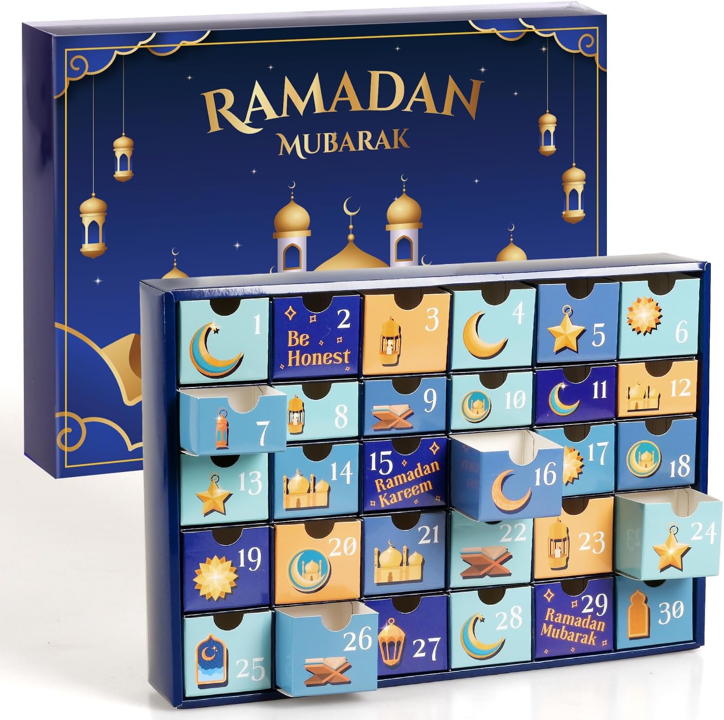 Amazon.com: MOVINPE Ramdan Calendar with Drawers 2025 Ramadan Gifts for ...
