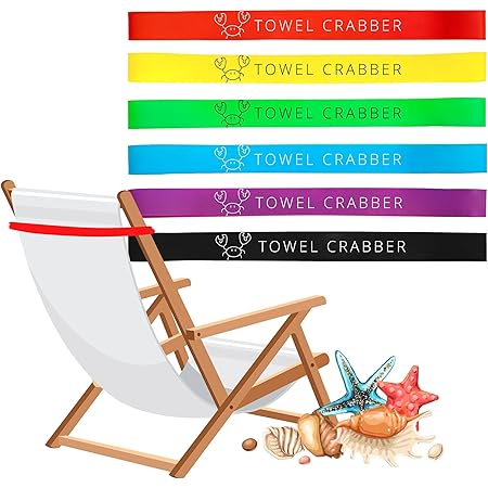 Amazon.com: 12 Pack Towel Bands for Beach Chairs Towel Clips for Pool ...