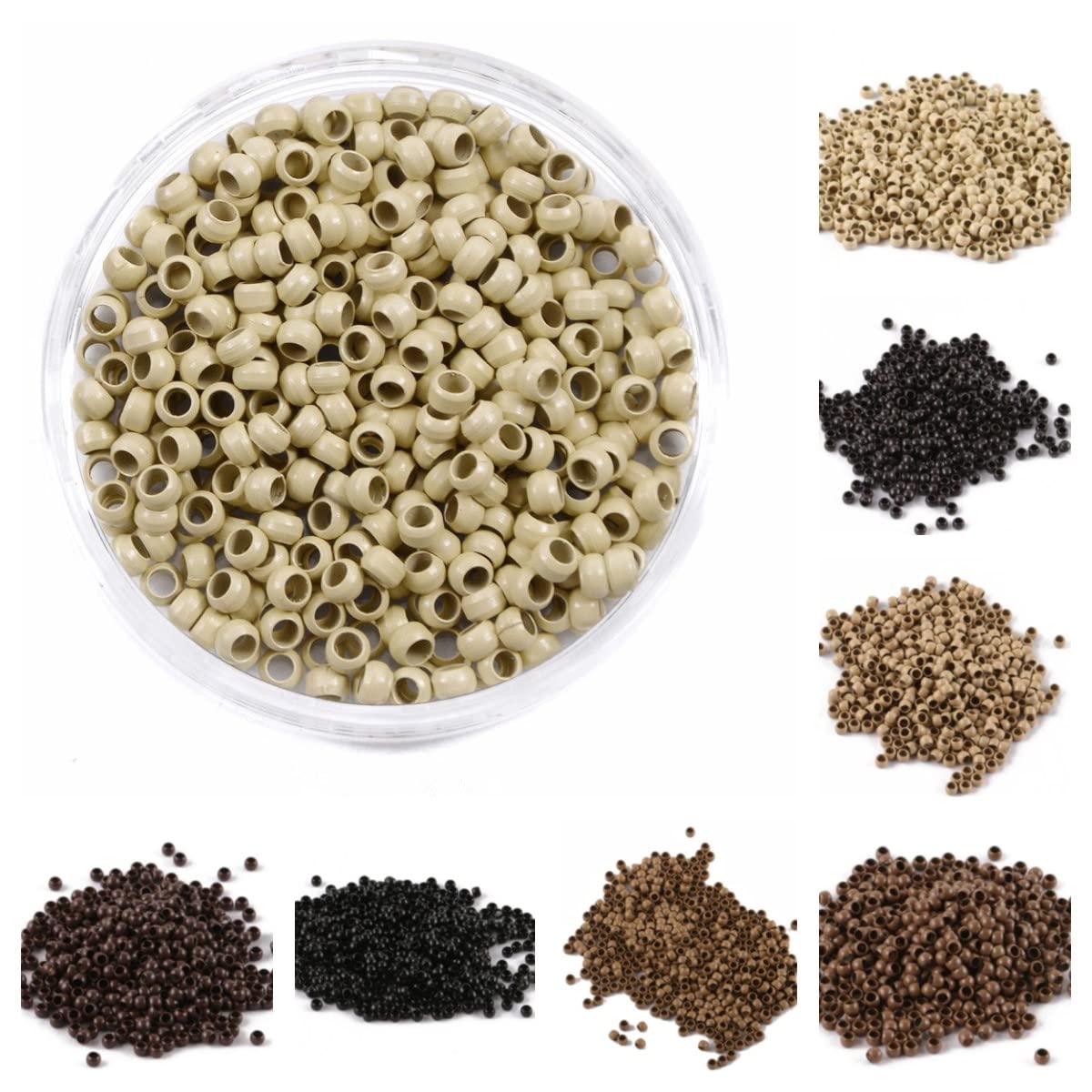 Nano Copper Micro Rings Dreadlock Beads Microlink nano micro tube ring ...