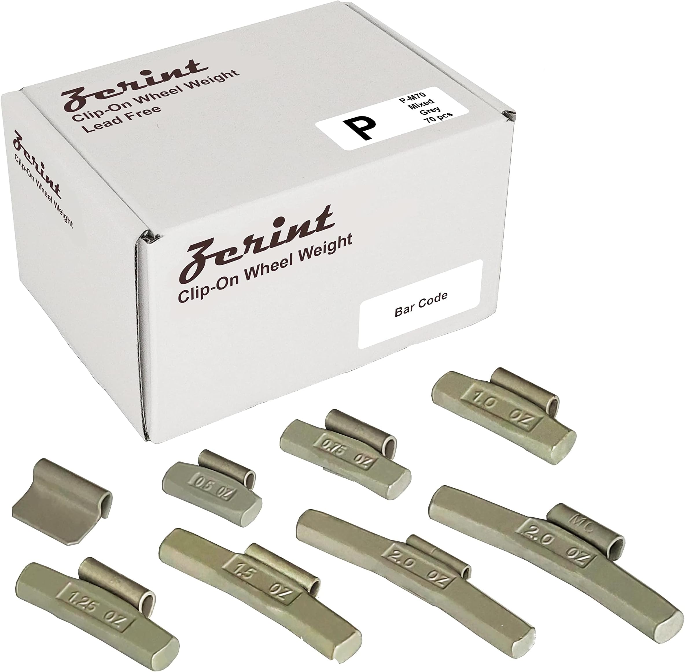 Amazon.com: ZERINT P-M70 Wheel Weight Kit P StyleGrey 70pcs/kit: 1/4oz ...