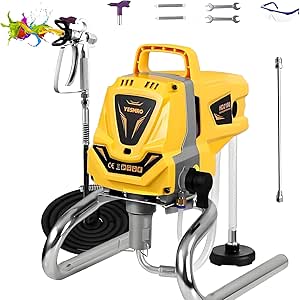 Airless Paint Sprayer 3200PSI,1100W High Efficiency Electric Machine ...