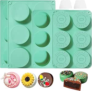 Amazon.com: Zorazio Cake Puck Mold Set,Chocolate Covered Desserts Molds ...