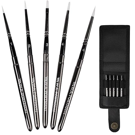 Amazon.com: WA Portman 5-pc Small Travel Paint Brush Set with ...