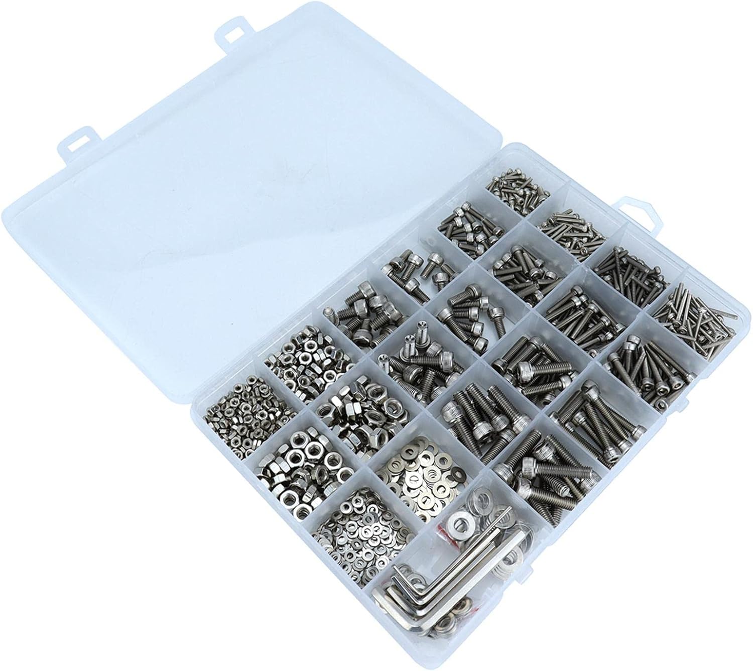 1220 Pieces Metal Screw Set Screw Furniture Fastener Screws and Nuts ...