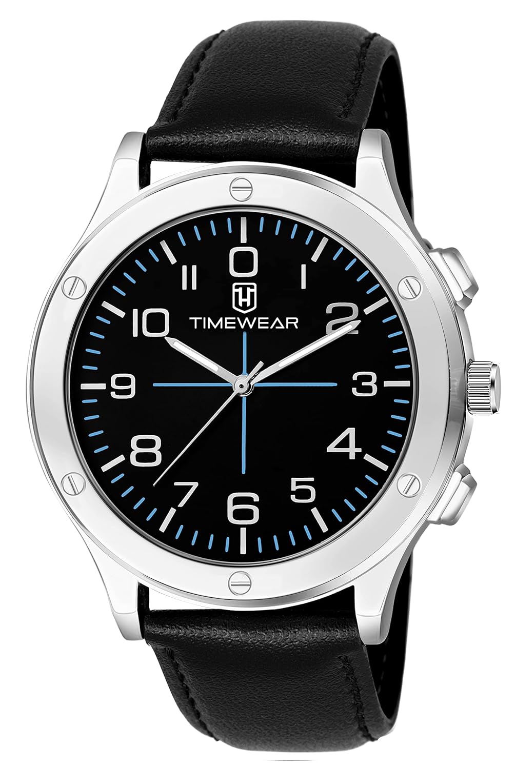 Buy TIMEWEAR Analog New Track Black Dial Black Leather Strap Watch for ...