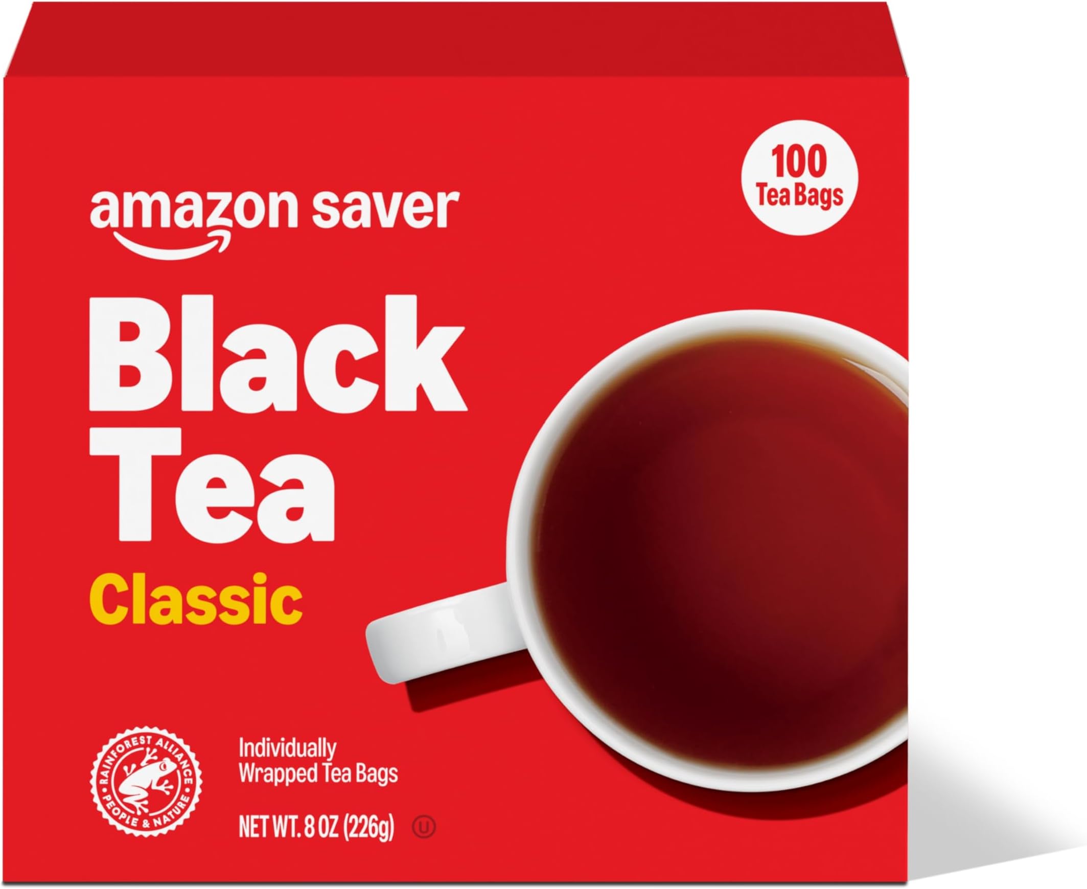 Amazon.com : Amazon Saver, Classic Black Tea, 8 Oz, 100 Ct (Previously ...
