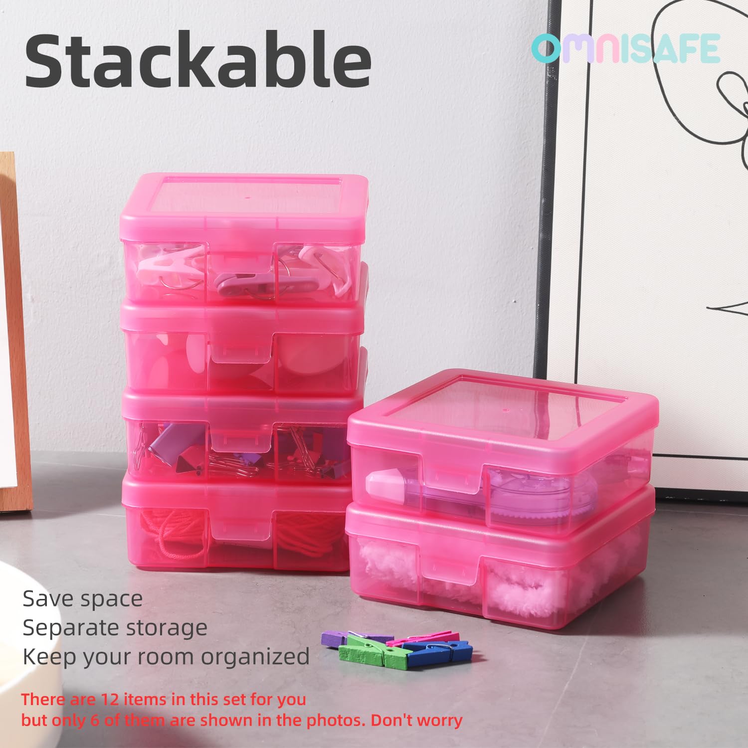Snapklik.com : OMNISAFE 12 Pack Small Colored Plastic Hobby Art Craft ...