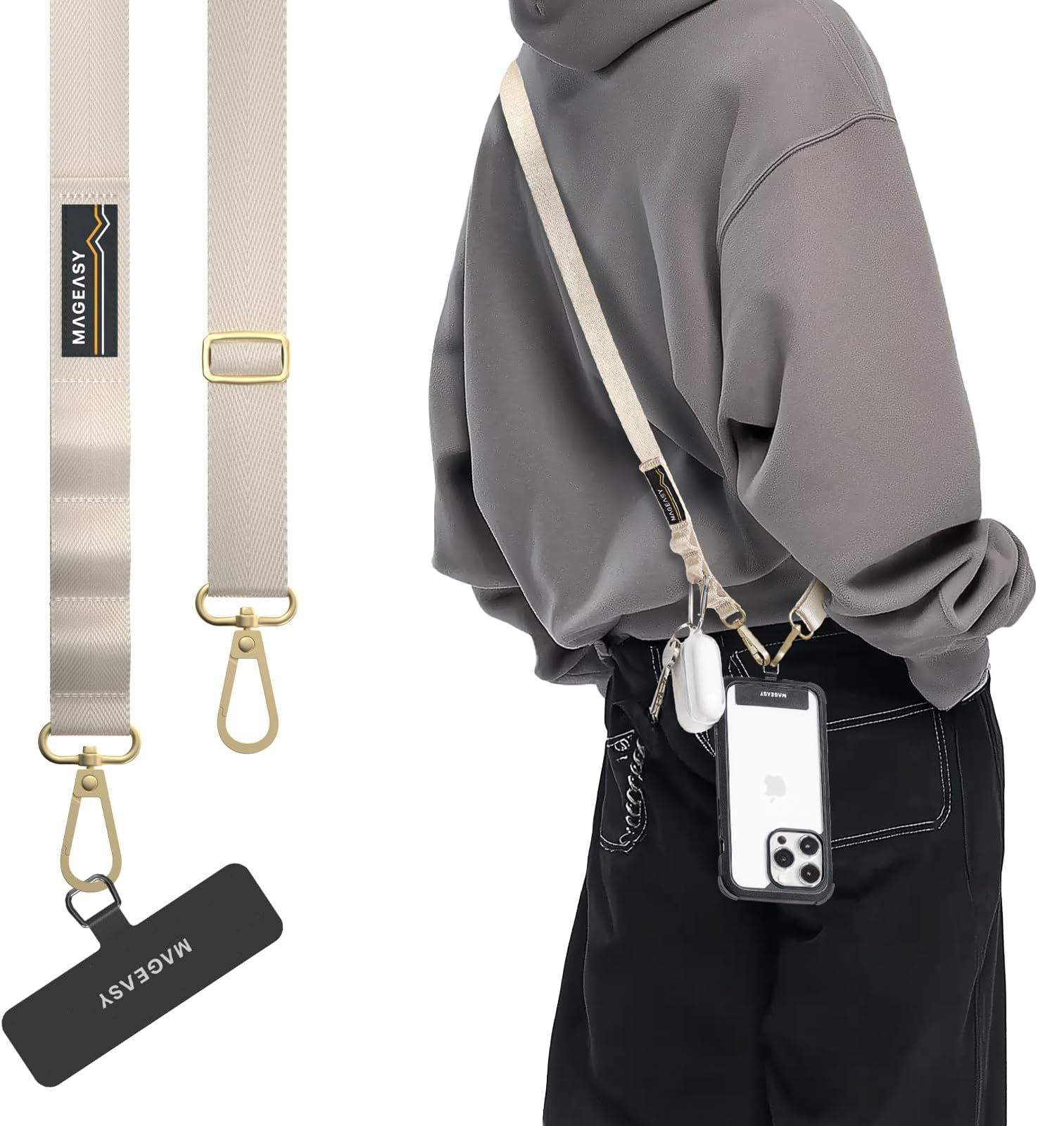 Amazon.com: SWITCHEASY 20mm Adjustable Crossbody Phone Strap Compatible ...