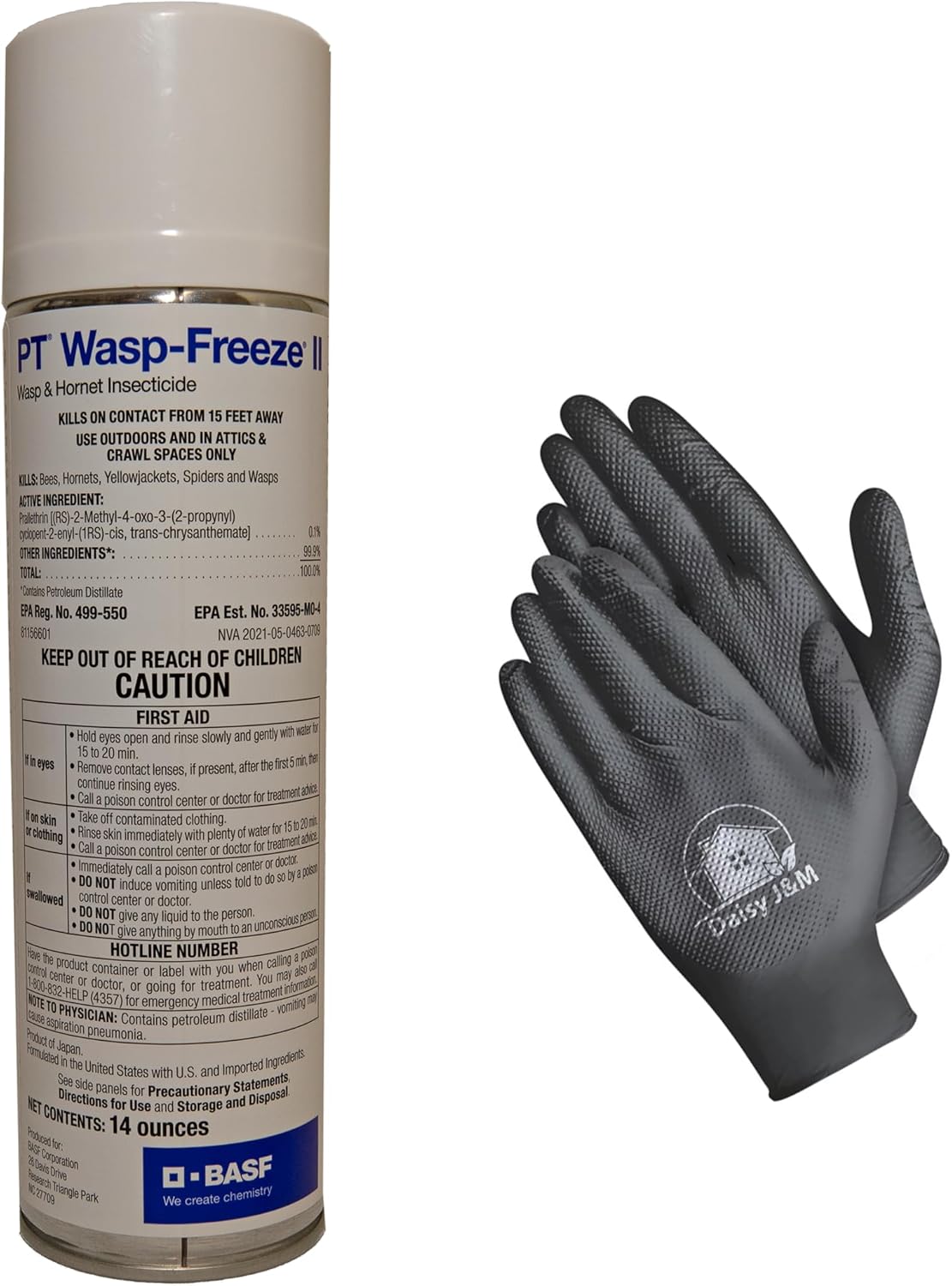 Amazon.com: BASF PT Wasp Freeze II 14oz + Disposable Gloves : Patio ...