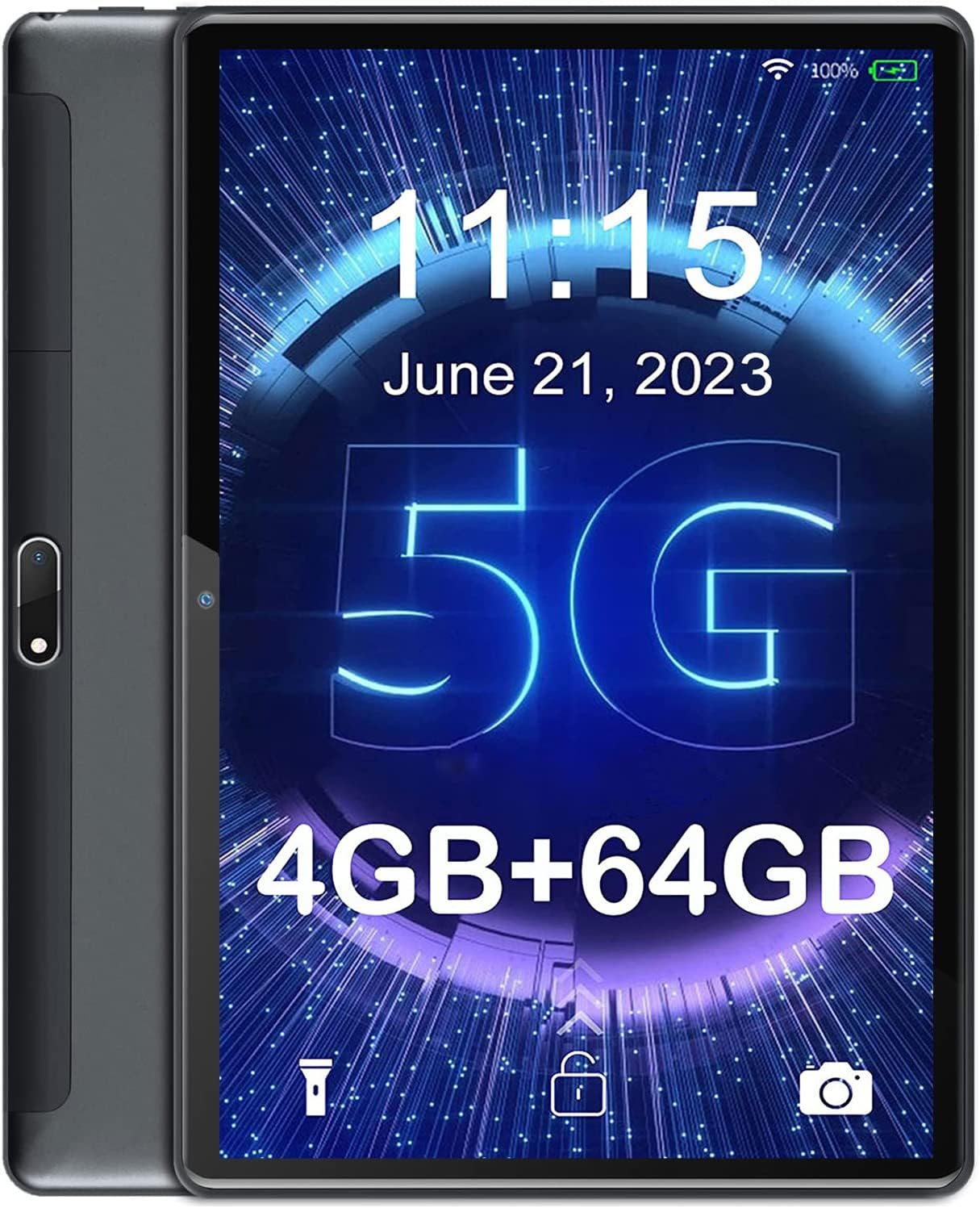 2023 Tablette Tactile 10 Pouces avec Wi-Fi 5G Dual Bande 4 Go RAM + 64 ...