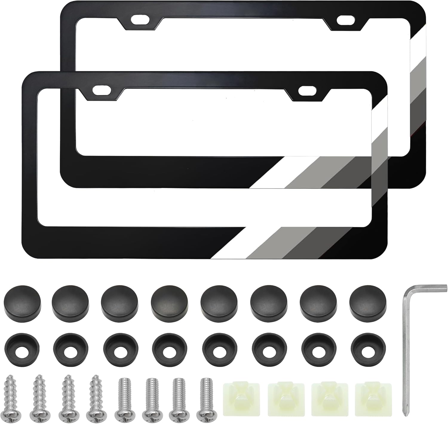 YOSRTER 2PCS Tri-Color Aluminum License Plate Frame for Toyota Tundra ...